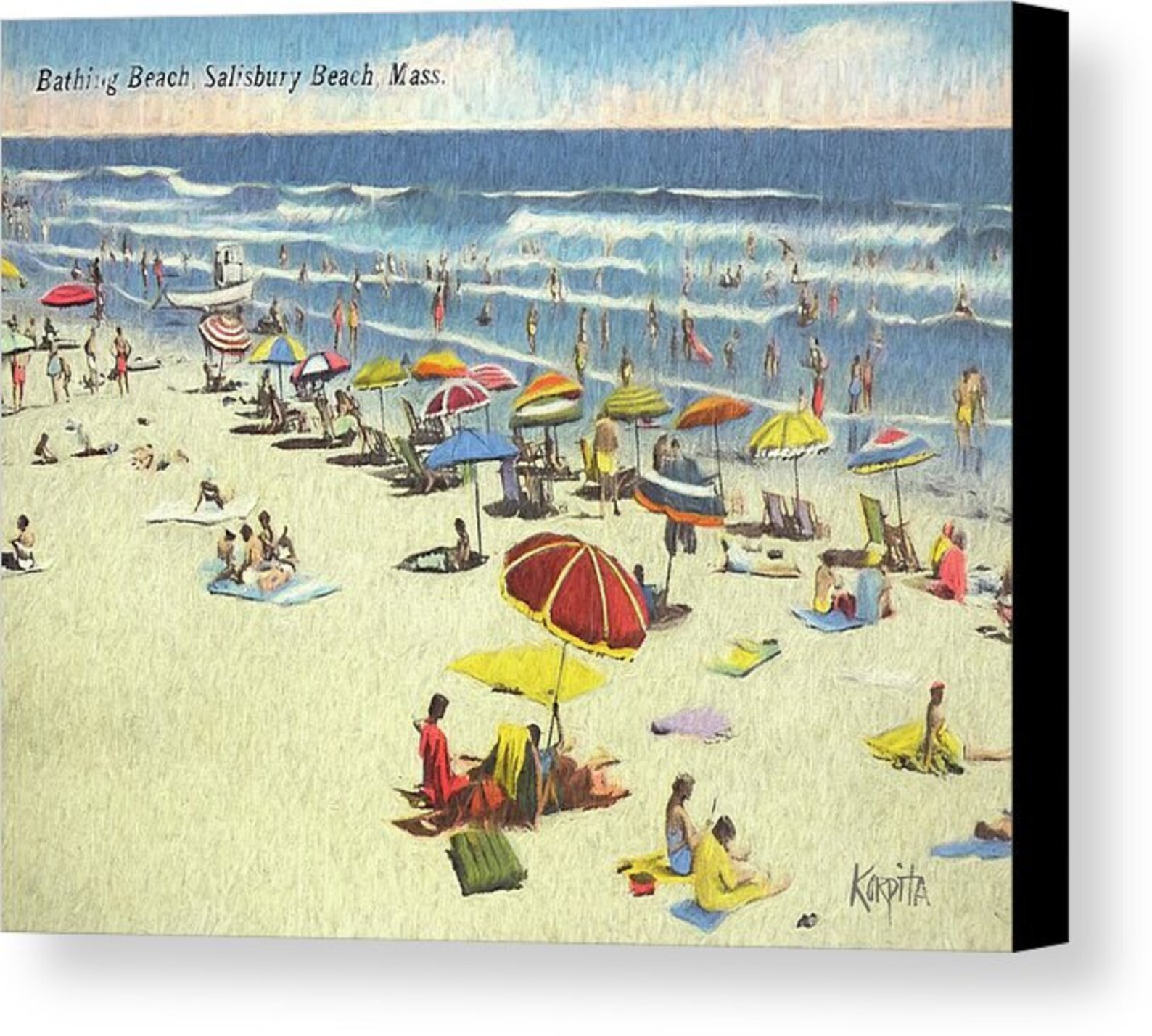 Vintage Beach Vintage Postcard Old Beach Postcard Beach - Etsy