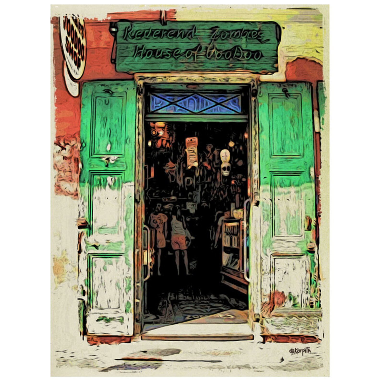 Voodoo Shop New Orleans Voodoo Reverend Zombie Print New - Etsy