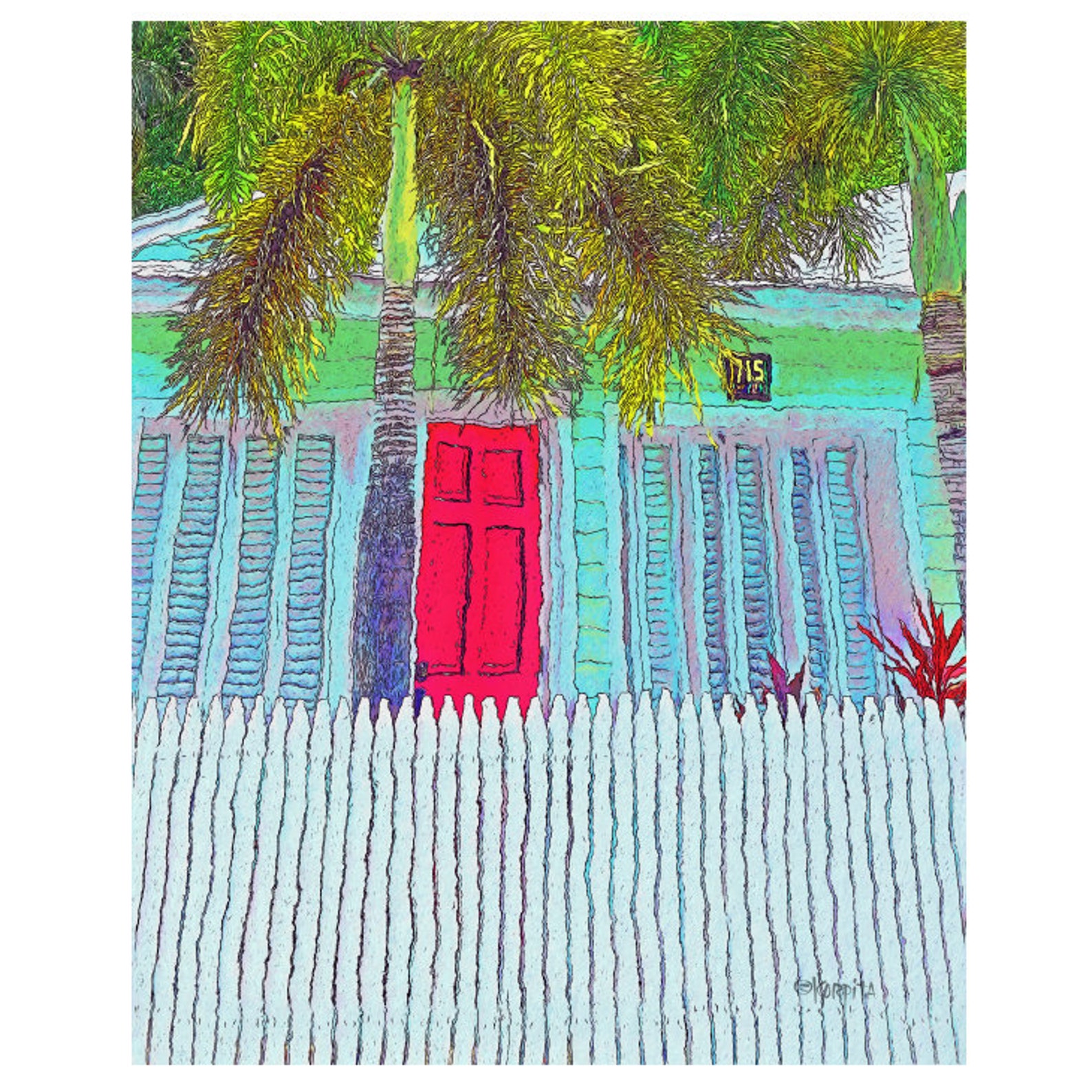 HOUSE PORTRAIT, Digital House Art, Whimsical House Art, House Art From ...