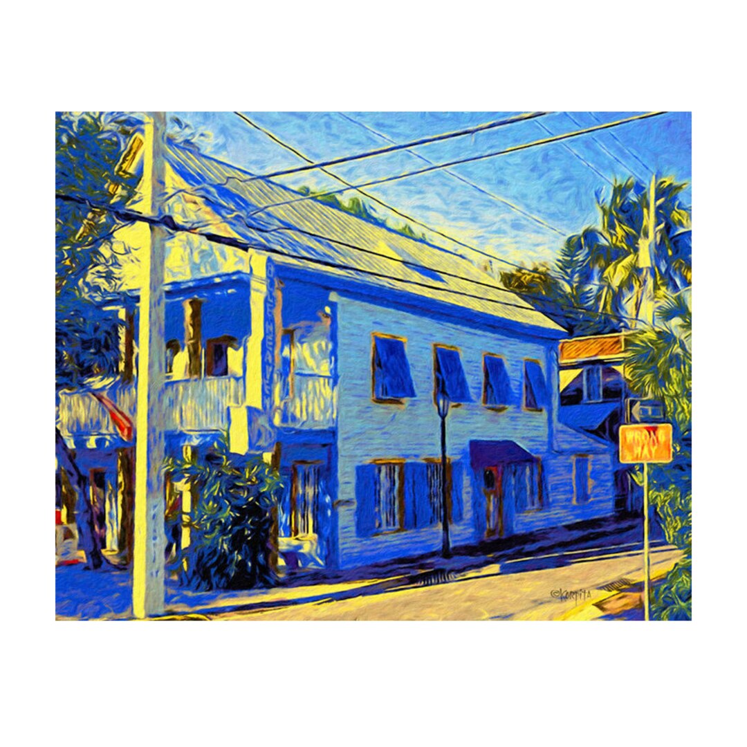 Key West Art, Key West Print, Key West Cafe, Blue Heaven Restaurant ...