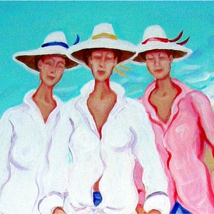 Beach Art, Women Collecting Shells, Shell Collector, Seashell Collector ...