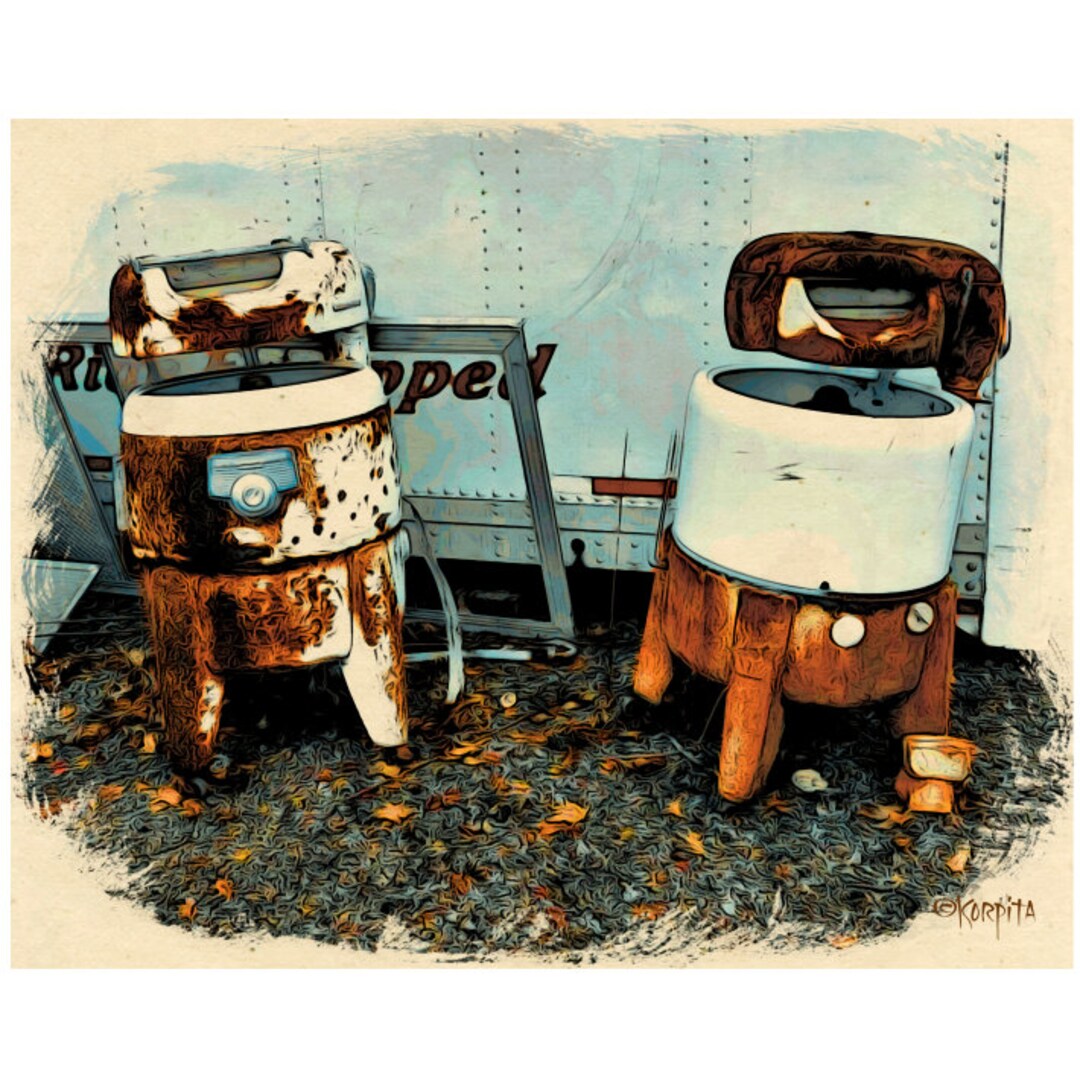 Old Wringer Washer Washing Machines Ole Timey Country Antique 8x10 ...