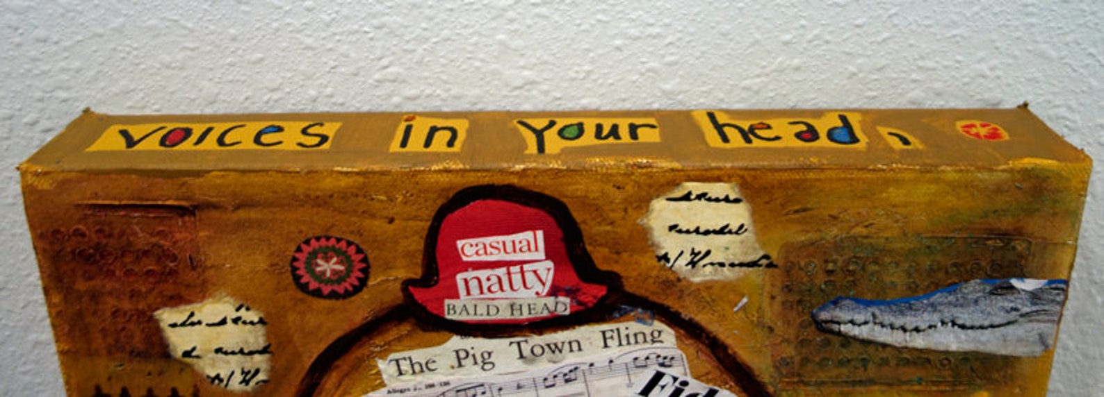 Voices in My Head Folk Art Collage Colorful Original Art - Etsy