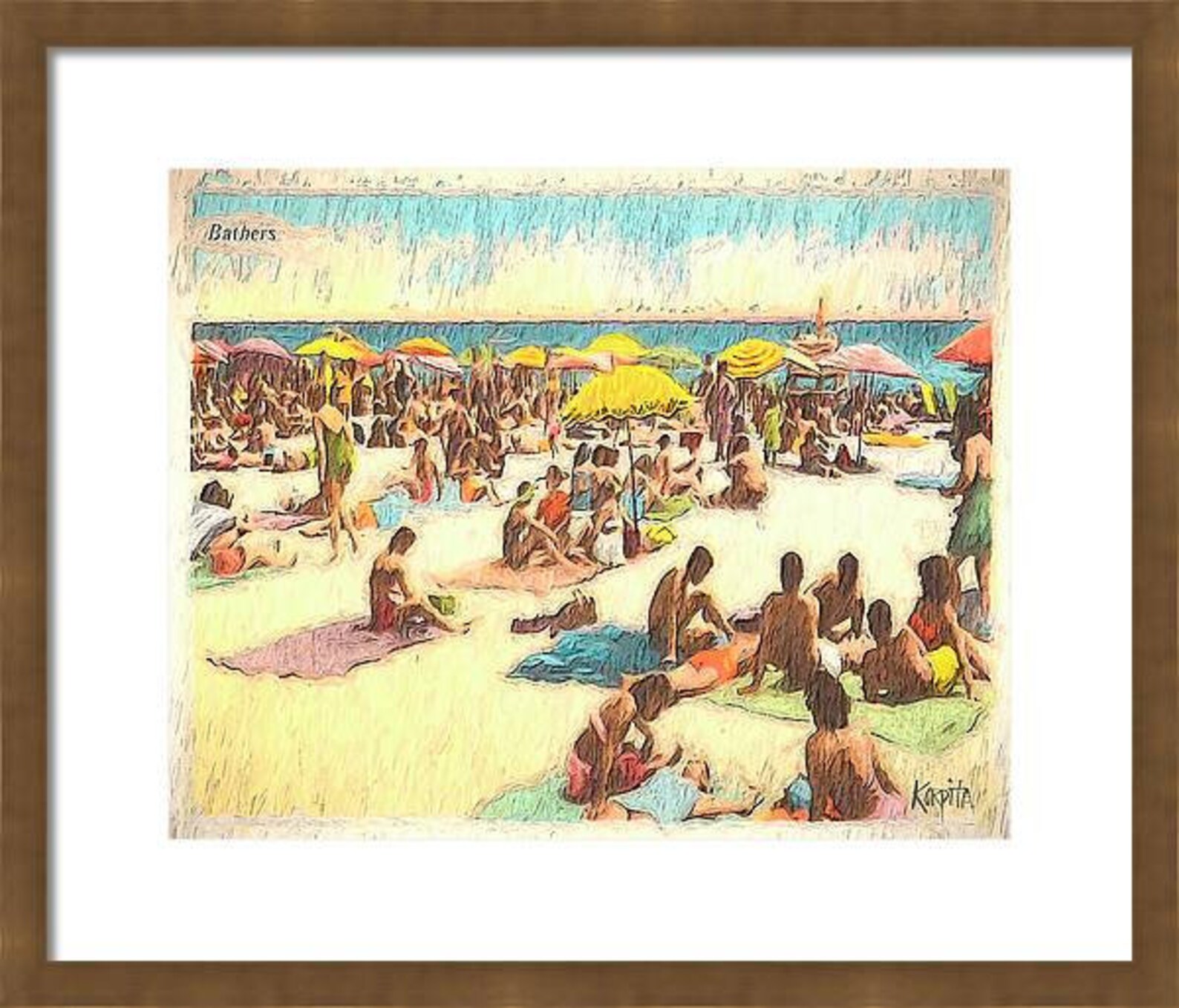 Vintage Beach Vintage Postcard Art Old Beach Postcard Beach - Etsy