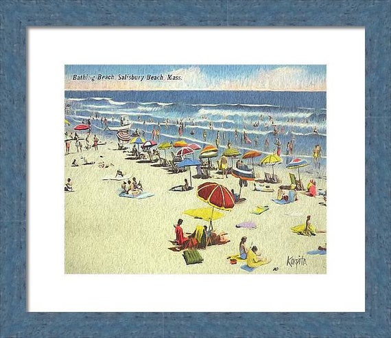 Vintage Beach Postcard