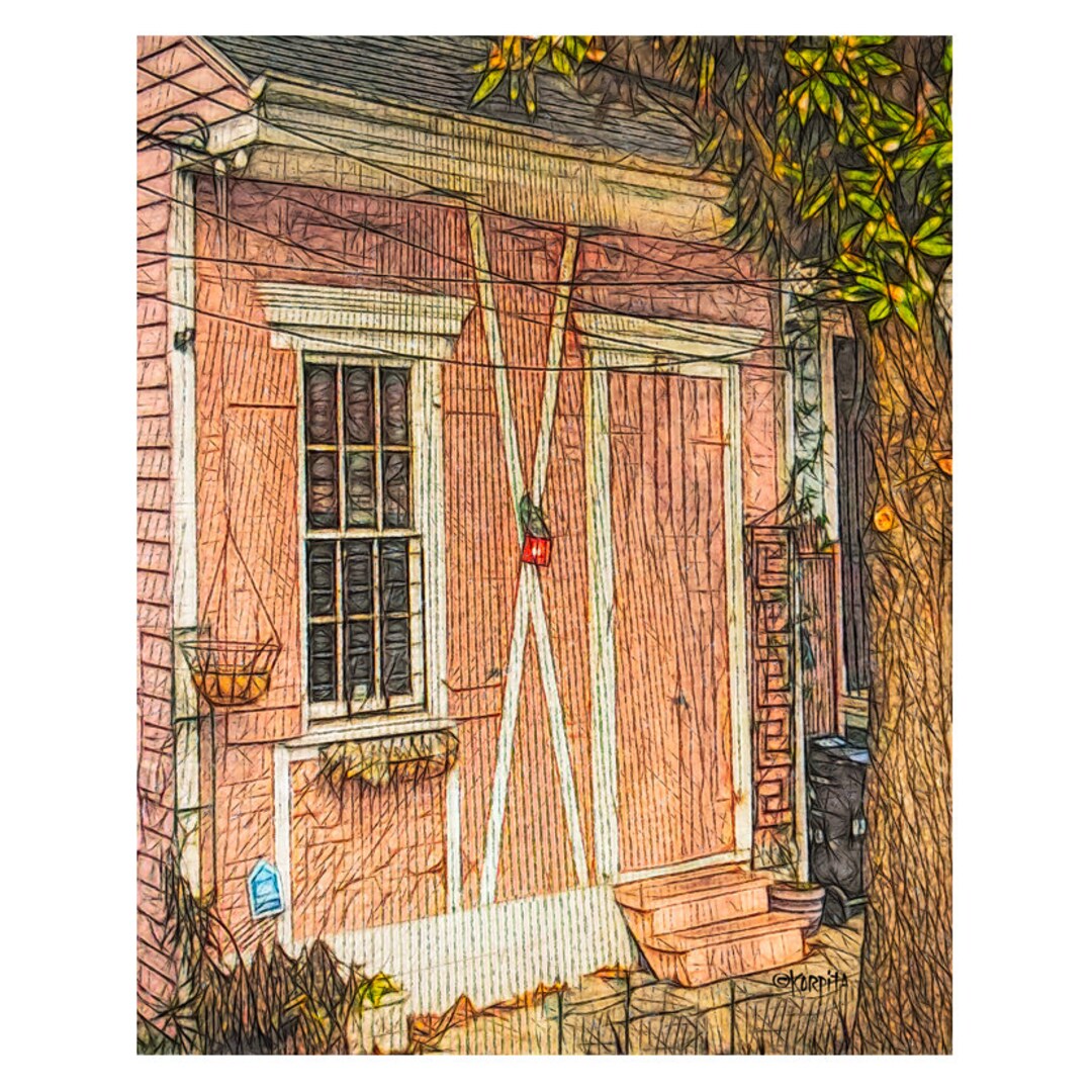 Tiny House Art, New Orleans Art, House Portrait, Shotgun House Art ...