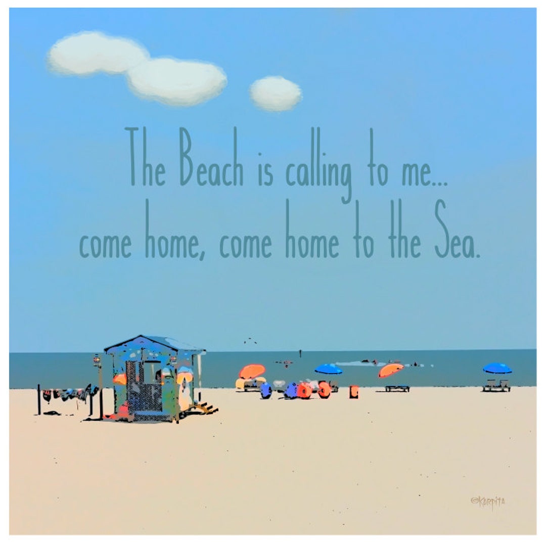 Beach Quote, Sea, Inspirational Quote, Seashore Quote, Coastal Art ...