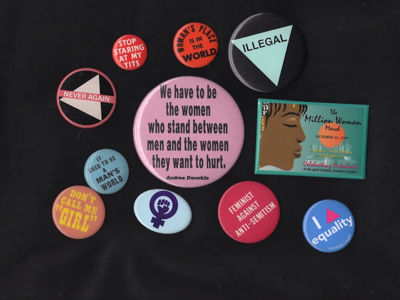 Feminist Protest Buttons From 80s and 90s - Etsy
