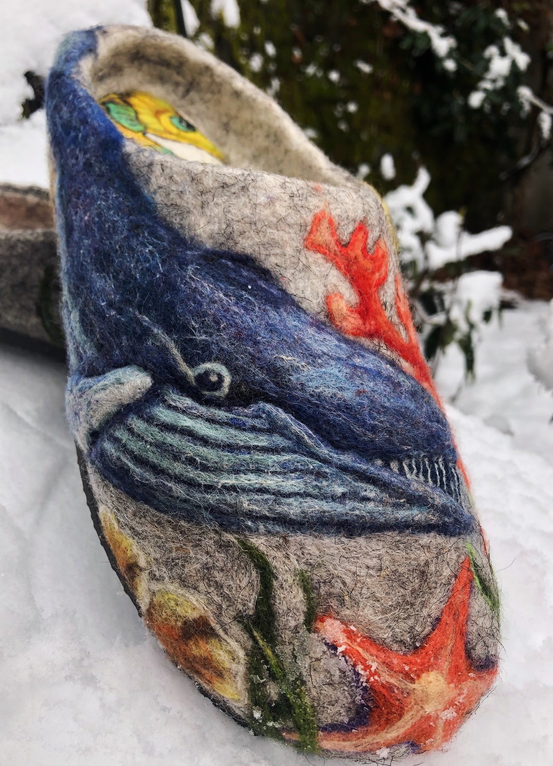 Felted Slippers- Ocean MADE TO ORDER - Etsy