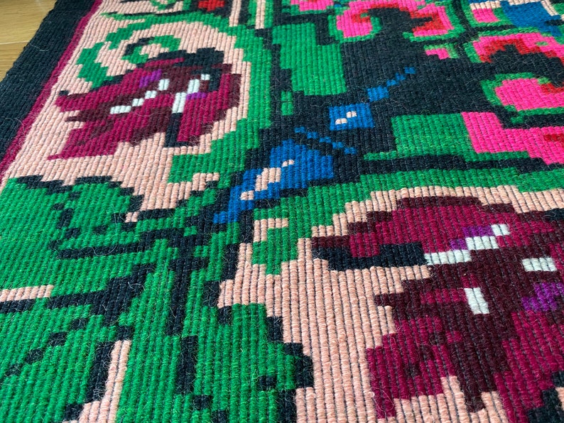 Lovely Handmade Traditional Romanian Rug Rumänischer Vintage | Etsy