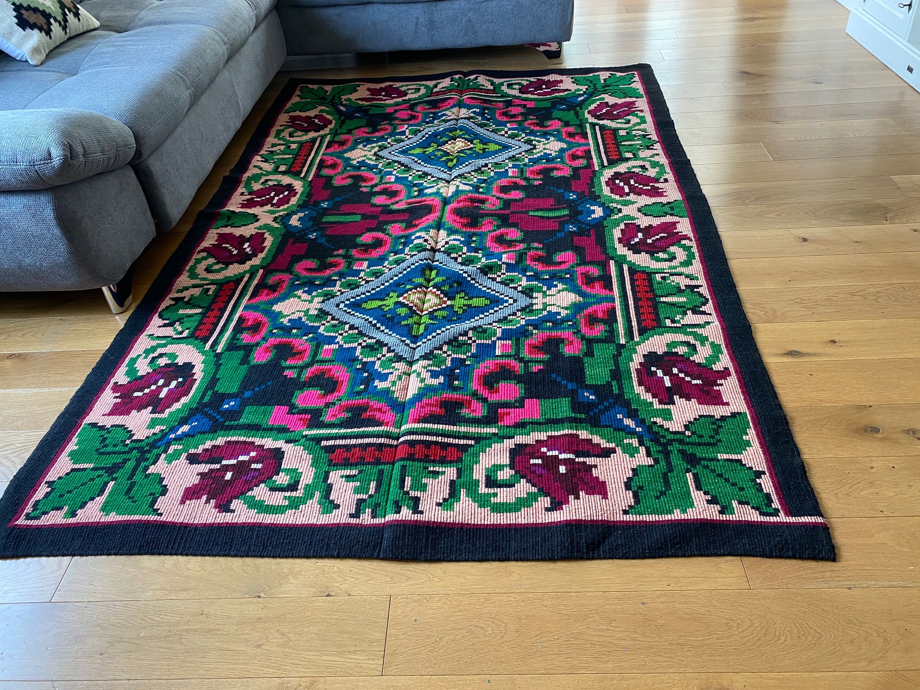 Lovely Handmade Traditional Romanian Rug, Rumänischer Vintage Teppich ...