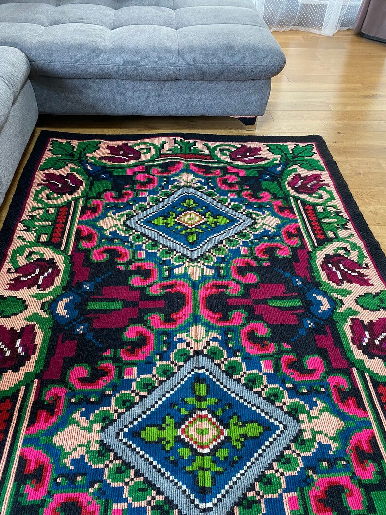 Lovely Handmade Traditional Romanian Rug Rumänischer Vintage | Etsy