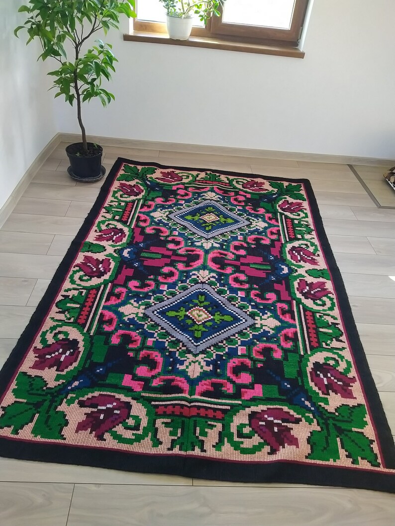 Lovely Handmade Traditional Romanian Rug Rumänischer Vintage - Etsy