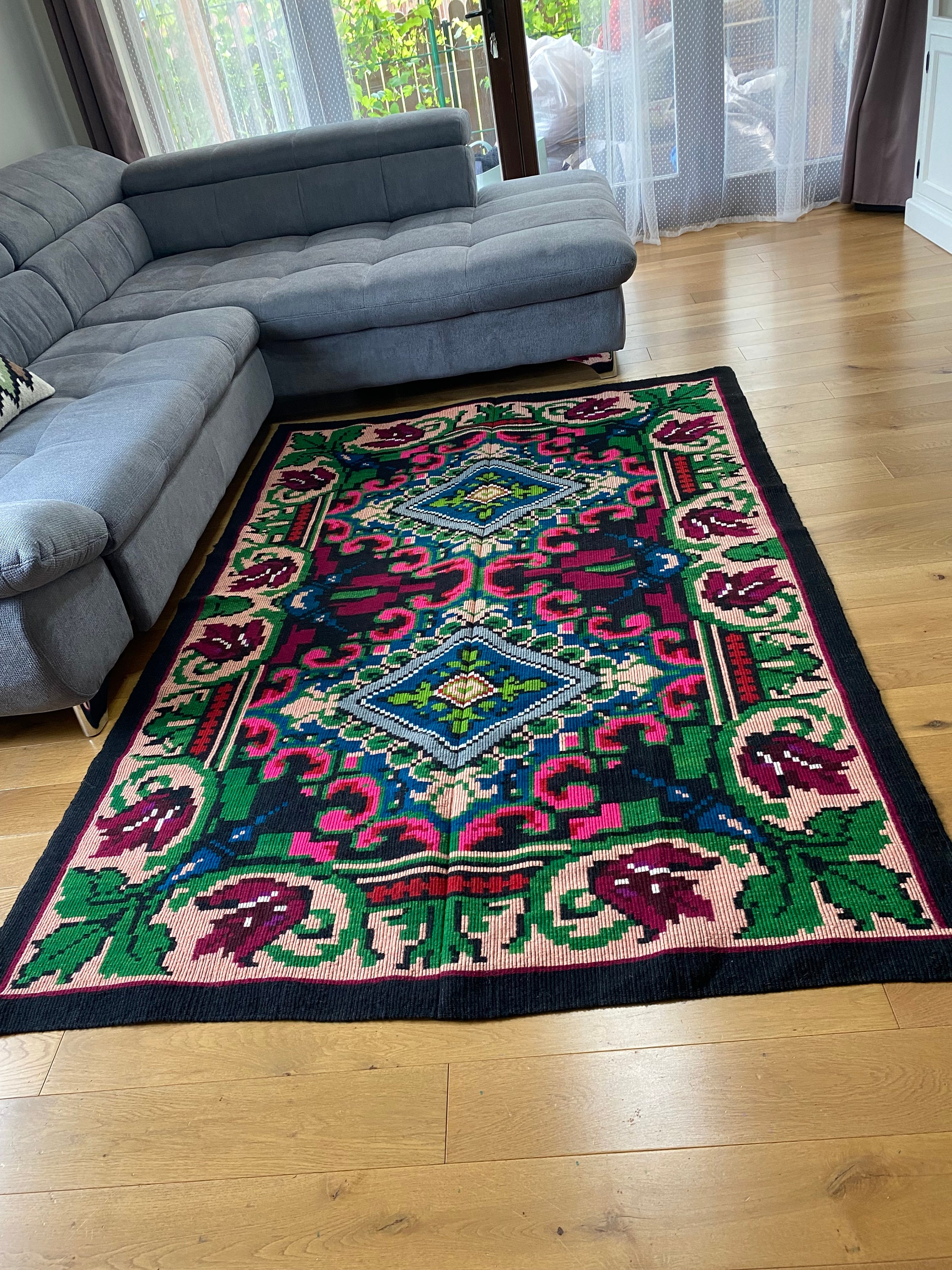 Lovely Handmade Traditional Romanian Rug, Rumänischer Vintage Teppich ...