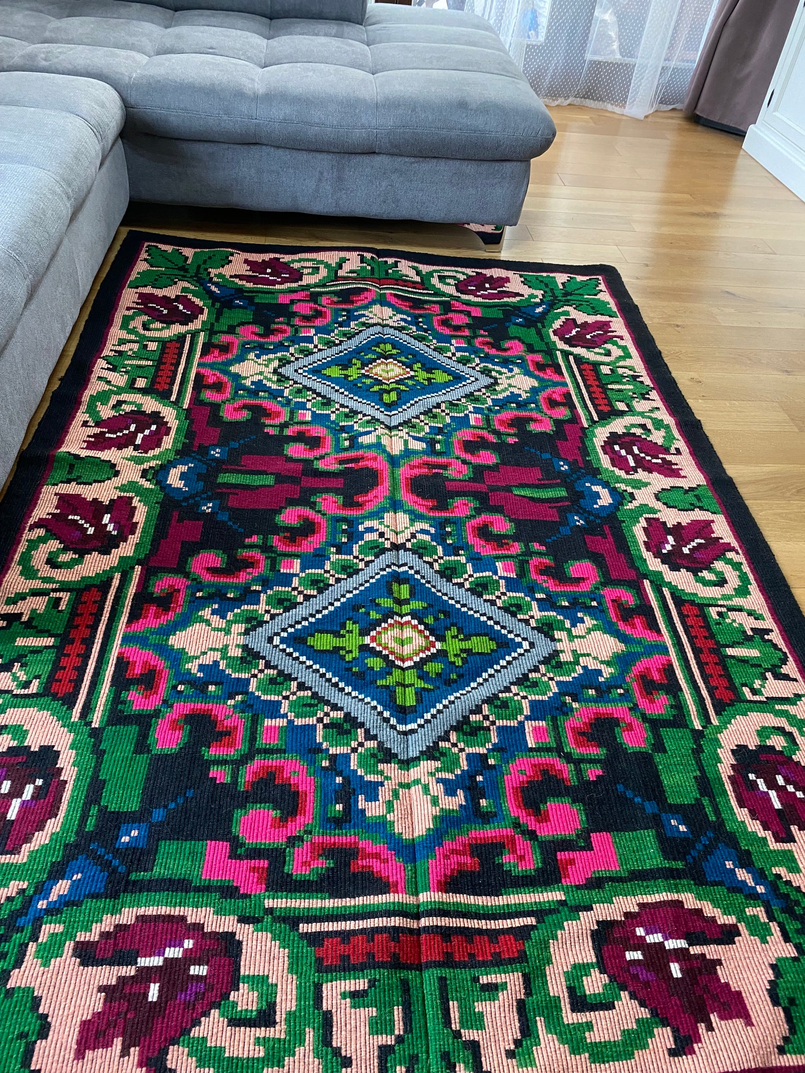 Lovely Handmade Traditional Romanian Rug Rumänischer Vintage | Etsy