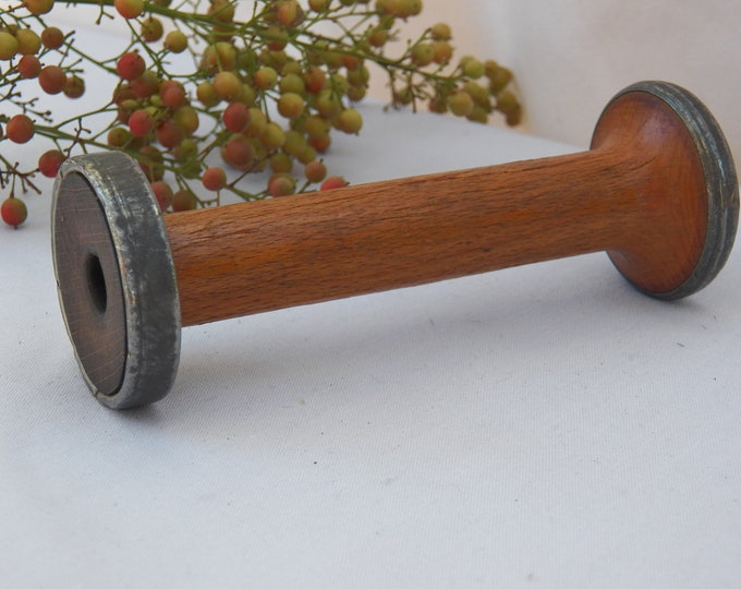 Antique Wooden and Metal Industrial Bobbin Made by Dixon of England ...