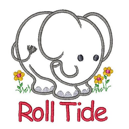 Alabama With Elephant Applique Embroidery Design Download - Etsy