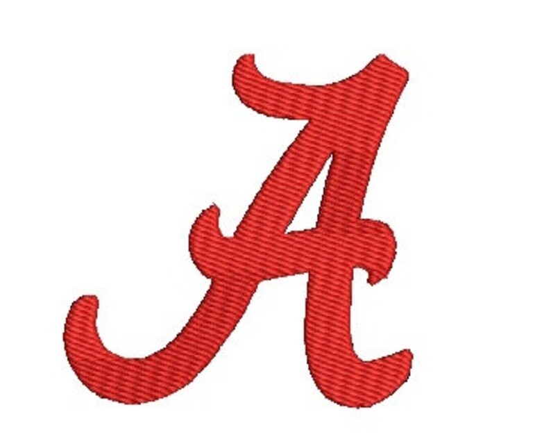 Alabama A Script Embroidery Design 2 Instant Download - Etsy