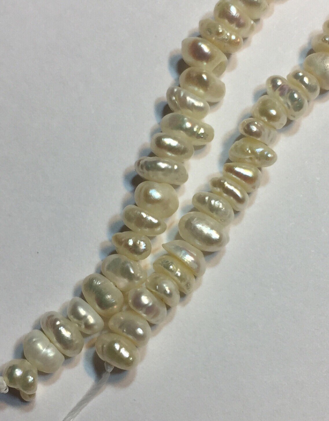 Keshi Button Style Lake Pearls. Center Drilled. 7 Strand. 5 X 4 X 3mm ...