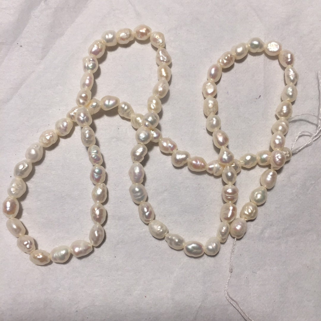 Rare Pearls. 15.75 Strand, 4 X 5 Mm Lake Biwa Pearls. 79 Pesrls - Etsy
