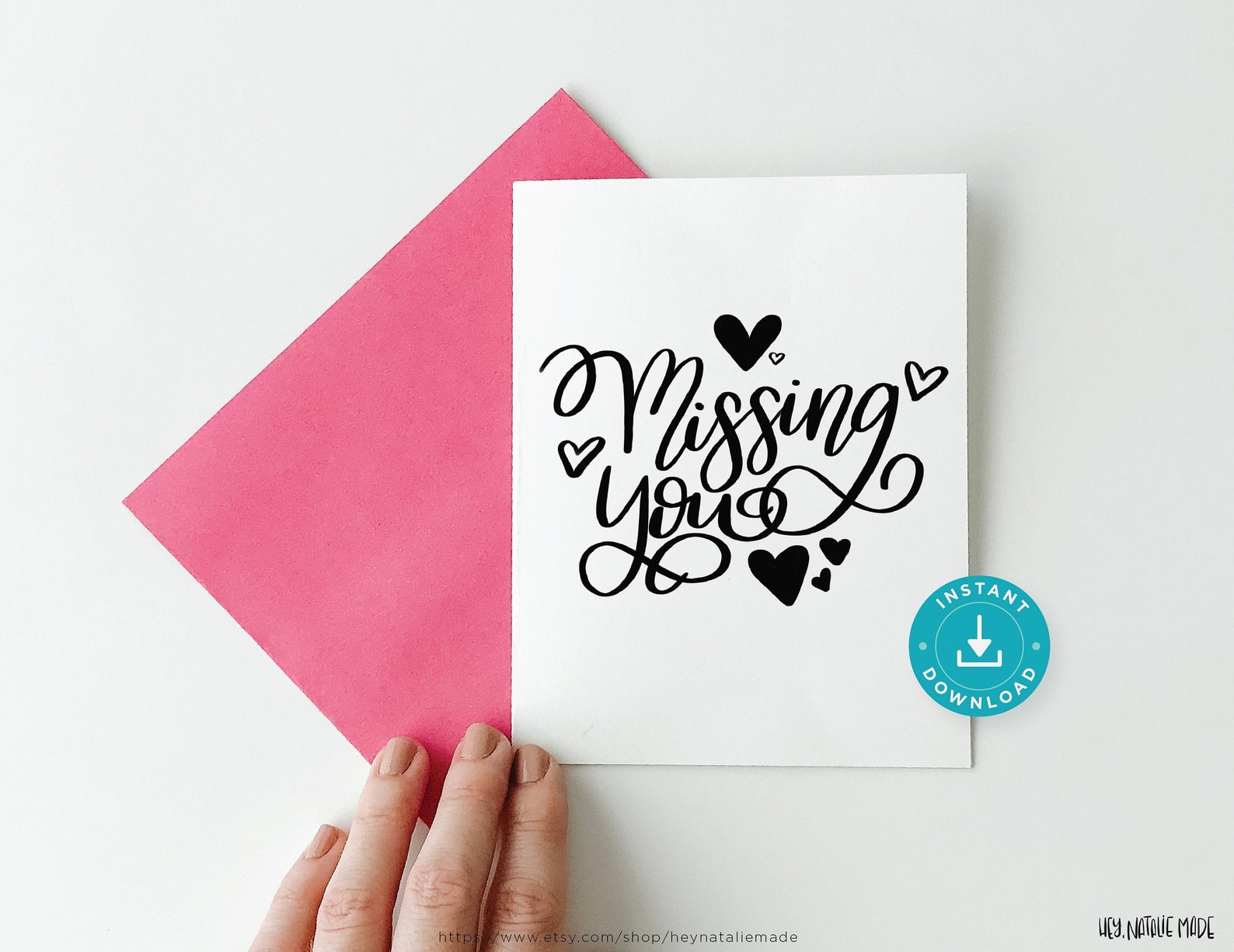 Missing You - Printable Card - Etsy