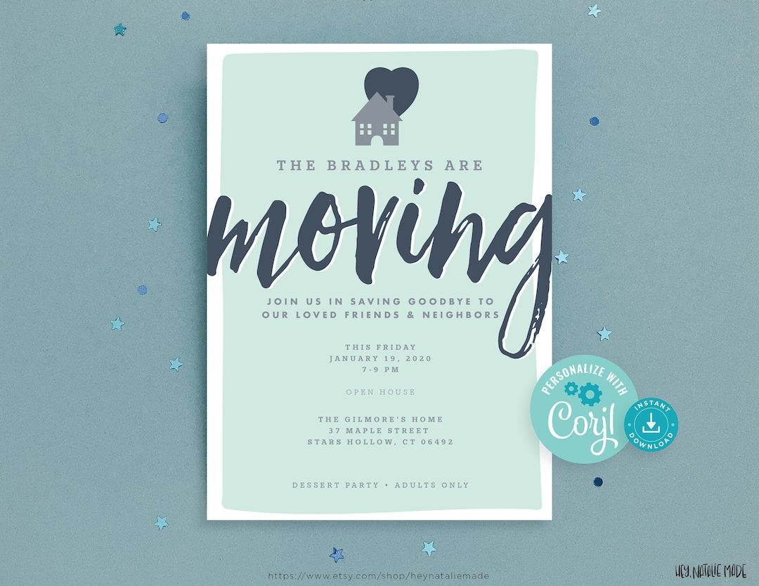 Moving Away Invitation - Etsy