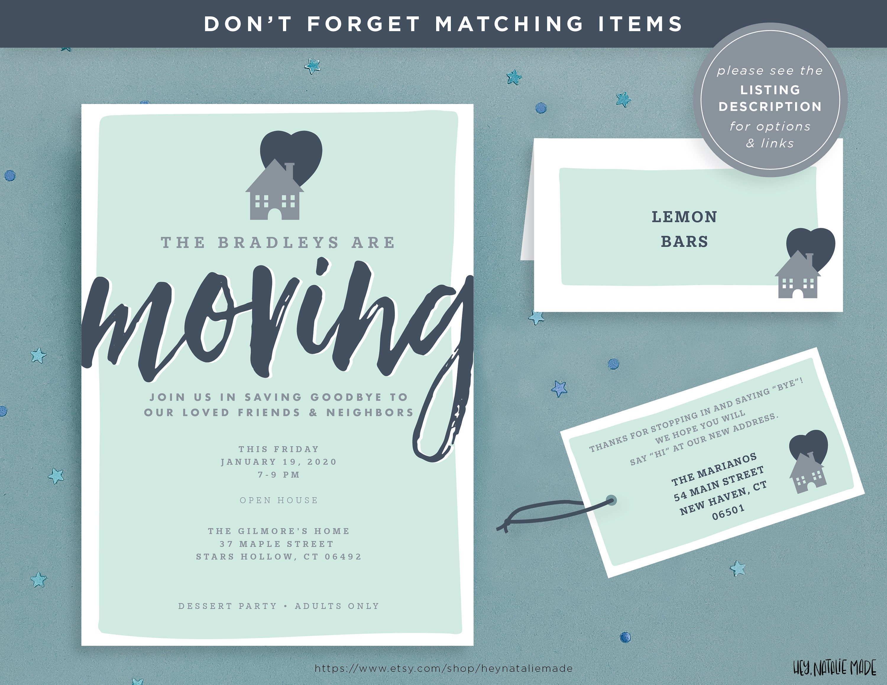 Thank You Tags - Moving Away - Etsy