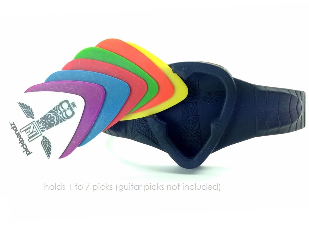 Pickbandz PRO Guitar Pick Holder. HOLDS up to 7 PICKS Available in 2 ...