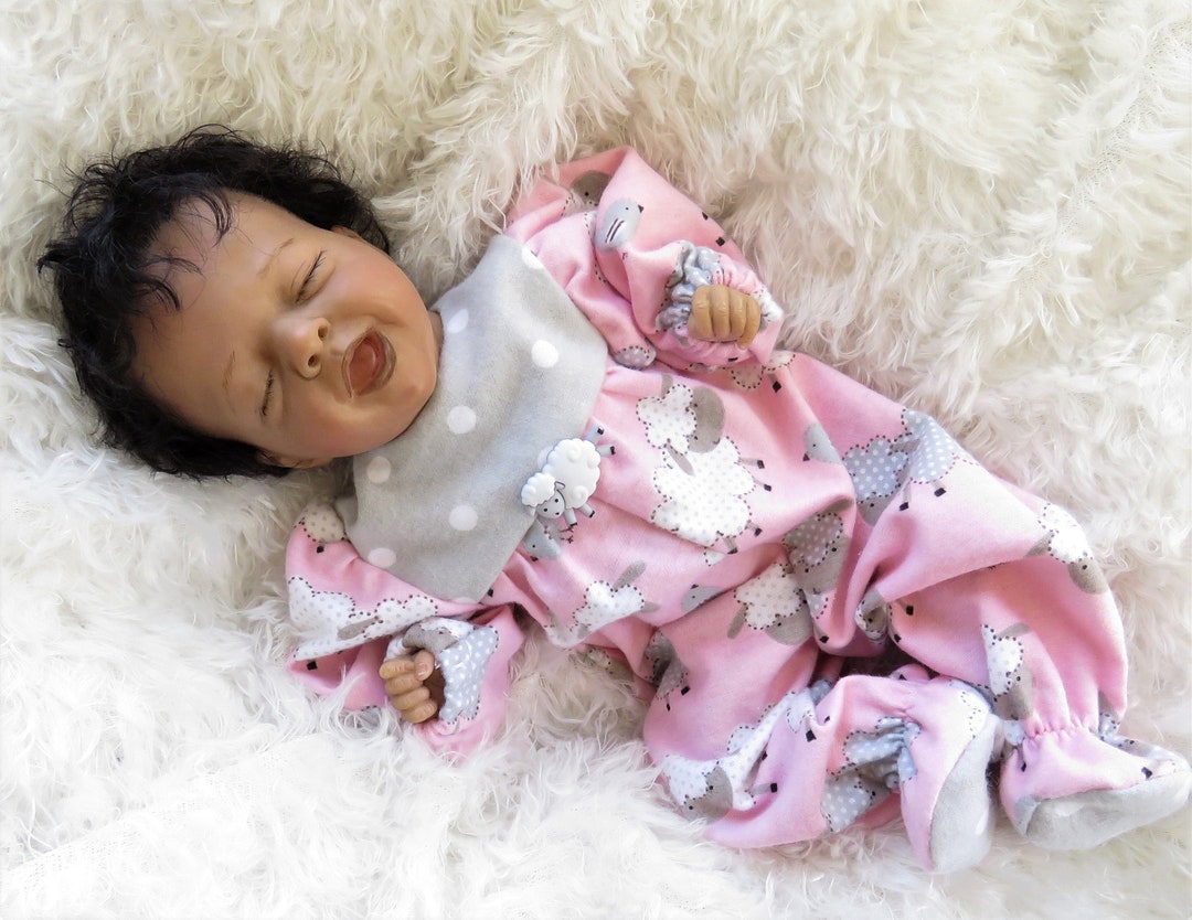 12 Inch Baby Footie Sleeper Pajamas for Reborn Silicone Mini Art Doll ...