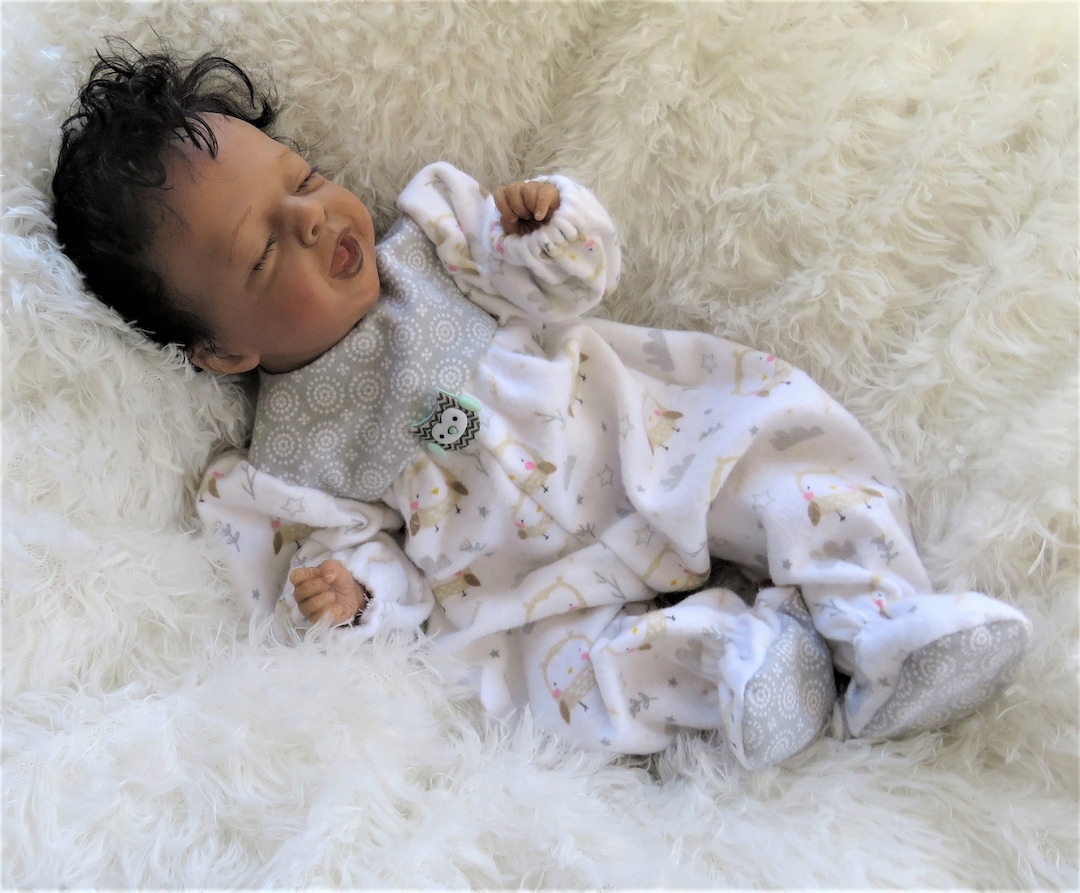 12 Inch Baby Footie Sleeper Pajamas for Reborn Silicone Mini Art Doll ...