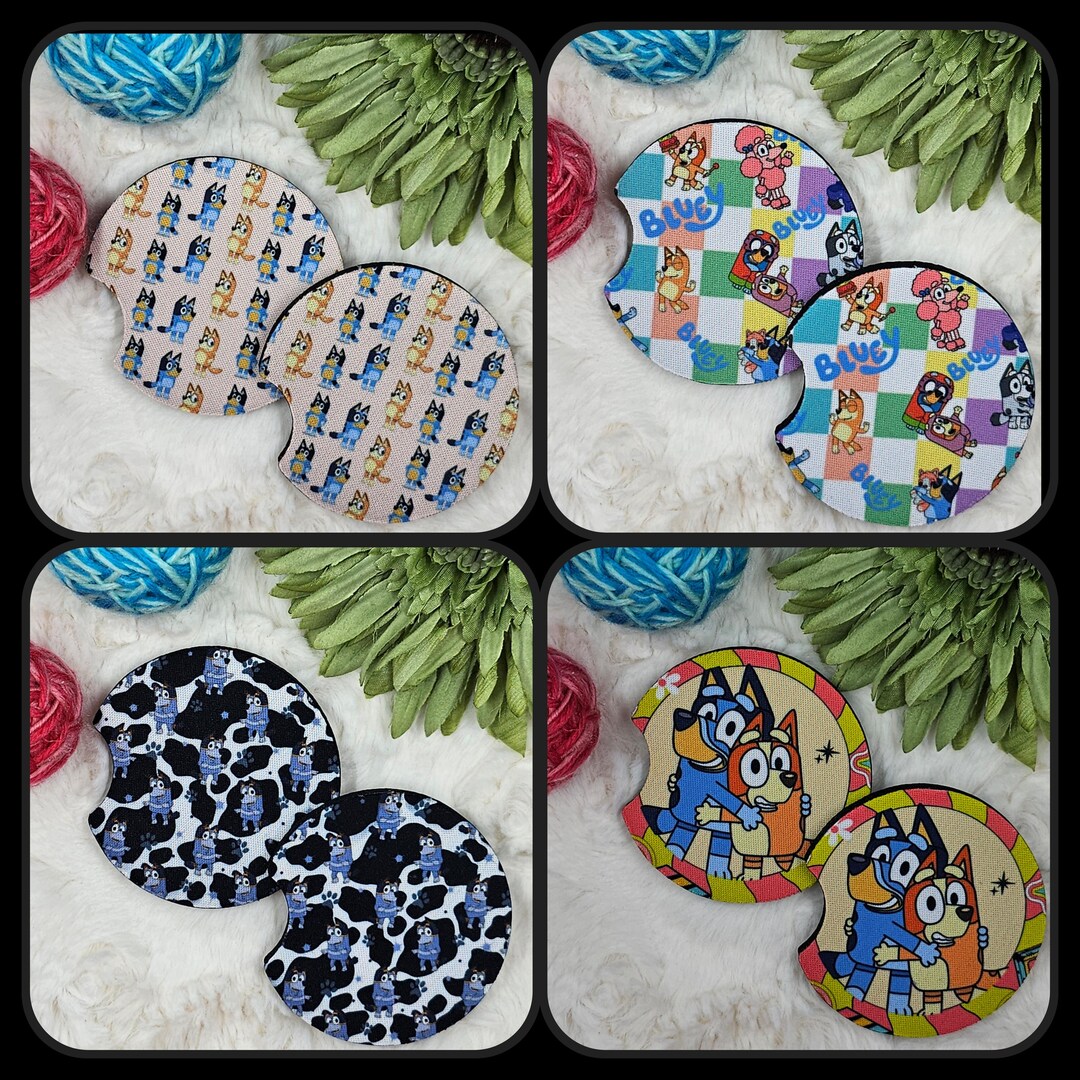 Bluey Neoprene Car Coasters - Etsy