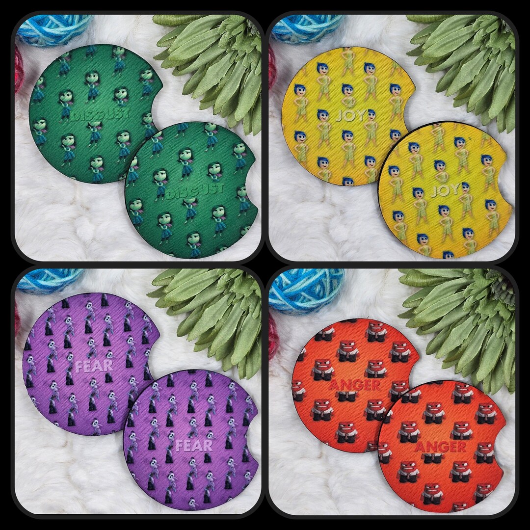 Inside Out Neoprene Car Coasters - Etsy