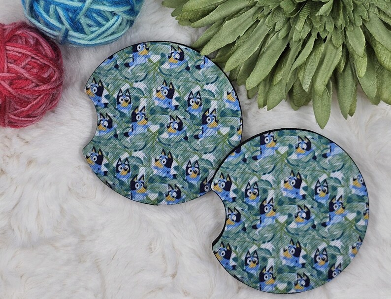 Bluey Neoprene Car Coasters - Etsy