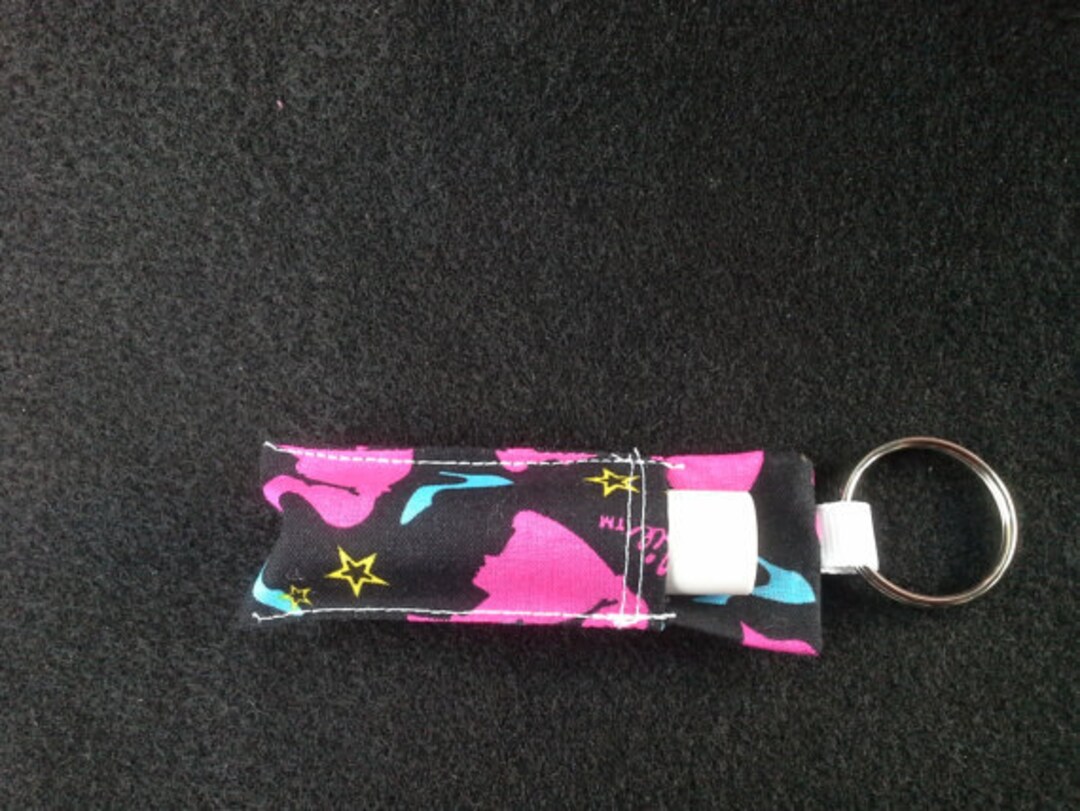Barbie Fabric Lip Balm /chapstick Holder Keychain. FREE SHIPPING! - Etsy