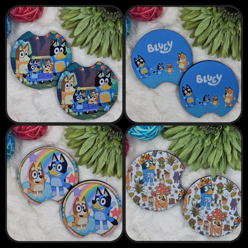 Bluey Coasters Car - Etsy
