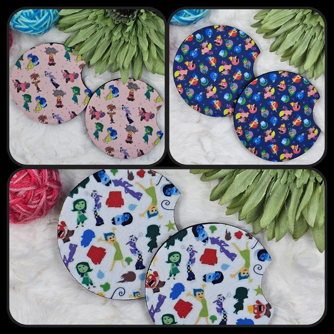 Inside Out Neoprene Car Coasters - Etsy