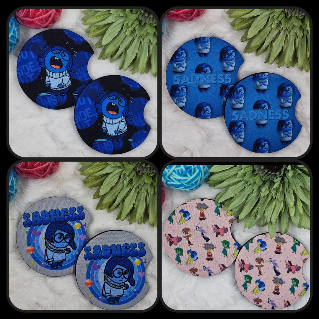 Sadness From Inside Out Neoprene Car Coasters - Etsy