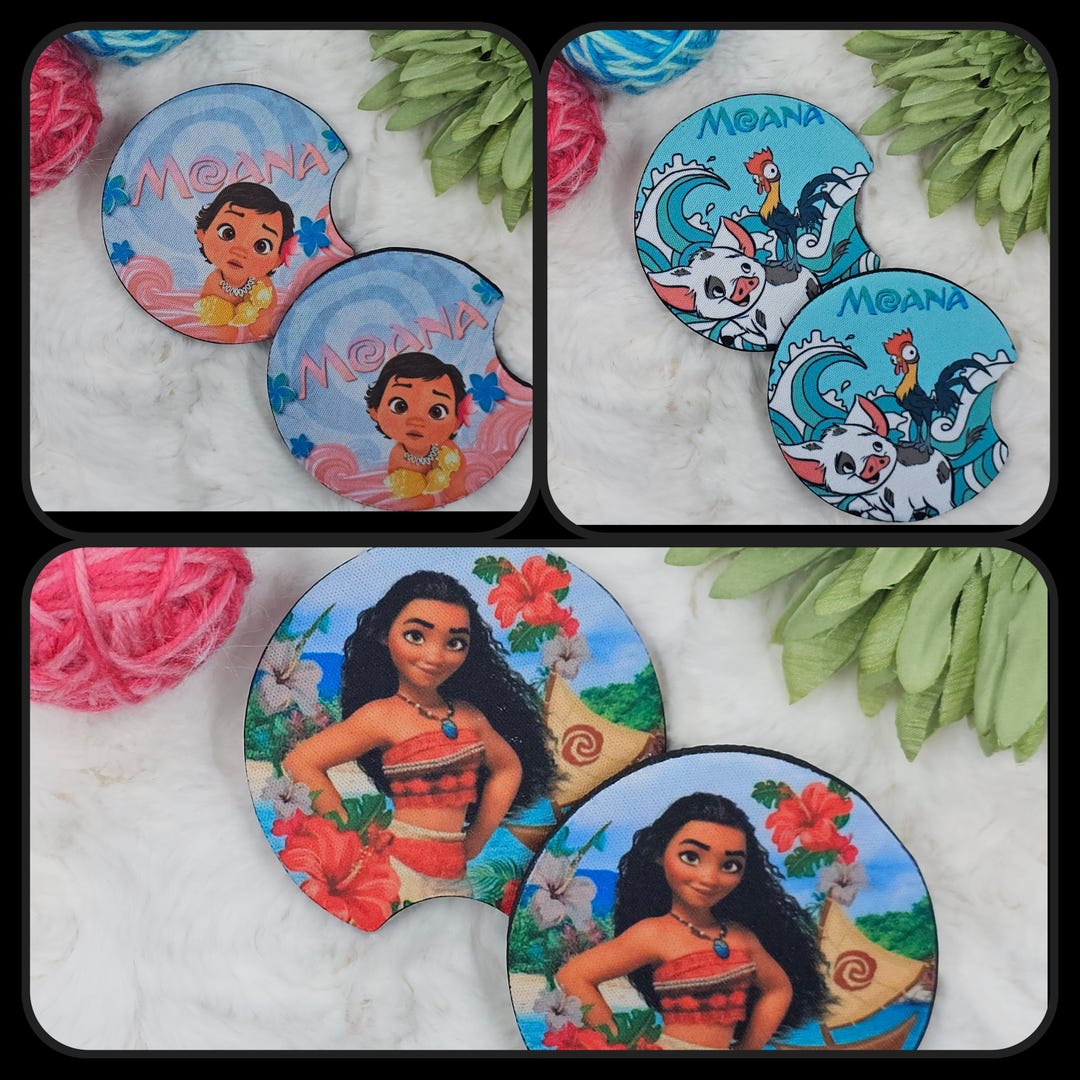 Moana Neoprene Car Coasters - Etsy