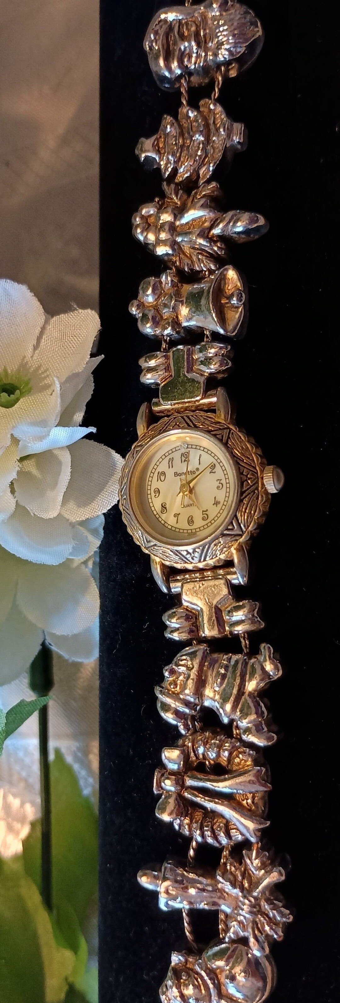 Bonetto Quartz Christmas Charm Bracelet Watch - Etsy