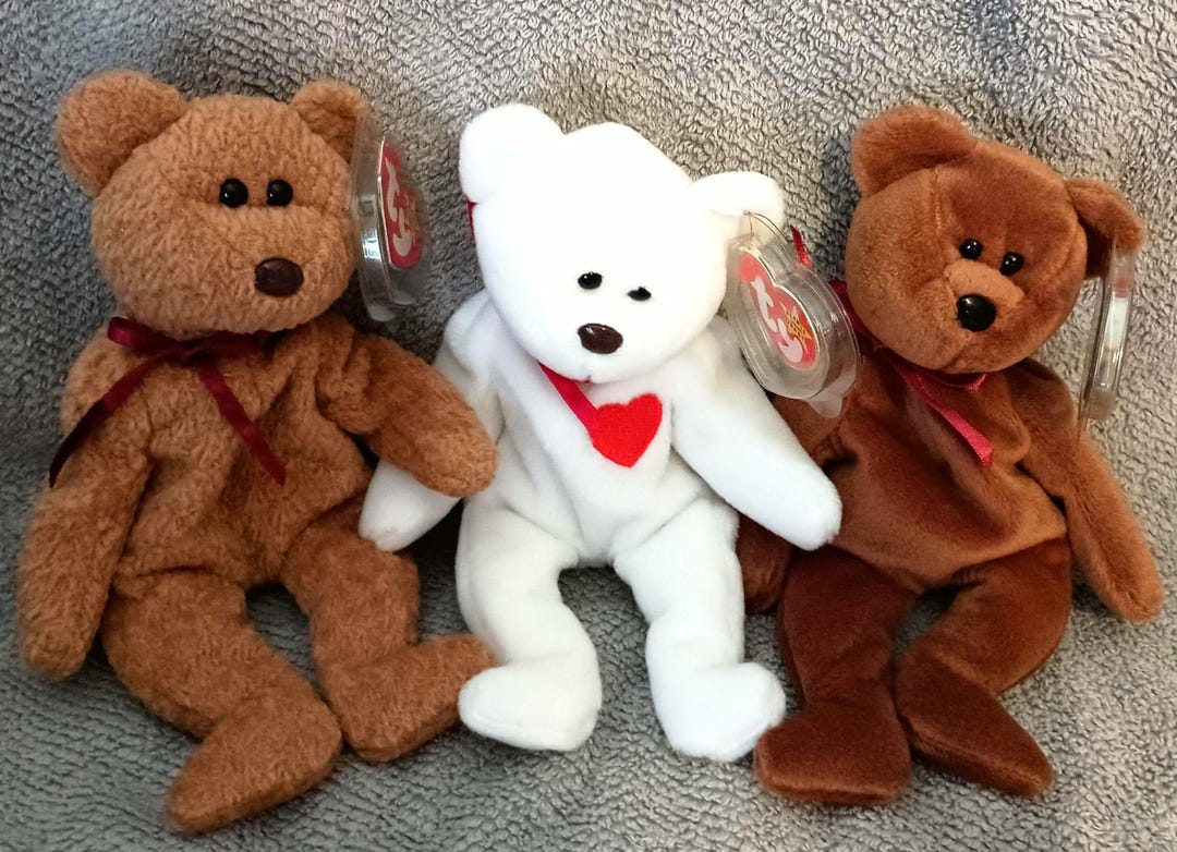 1993 Beanie Baby Bears- Set of 3 - Etsy