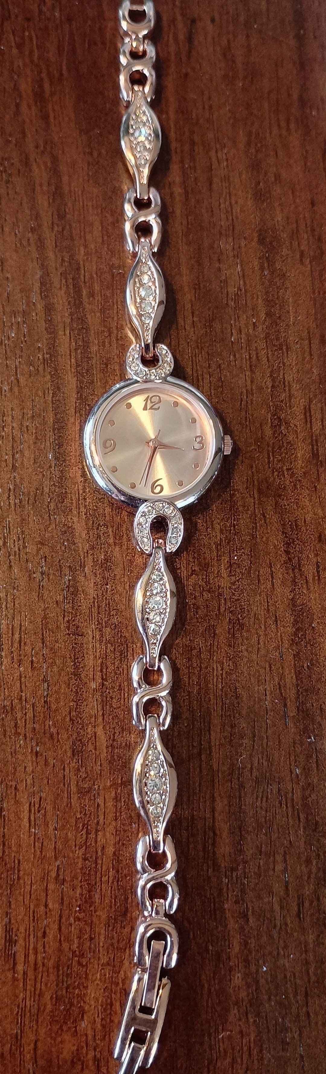 Rose Gold Colored Rhinestone Watch - Etsy