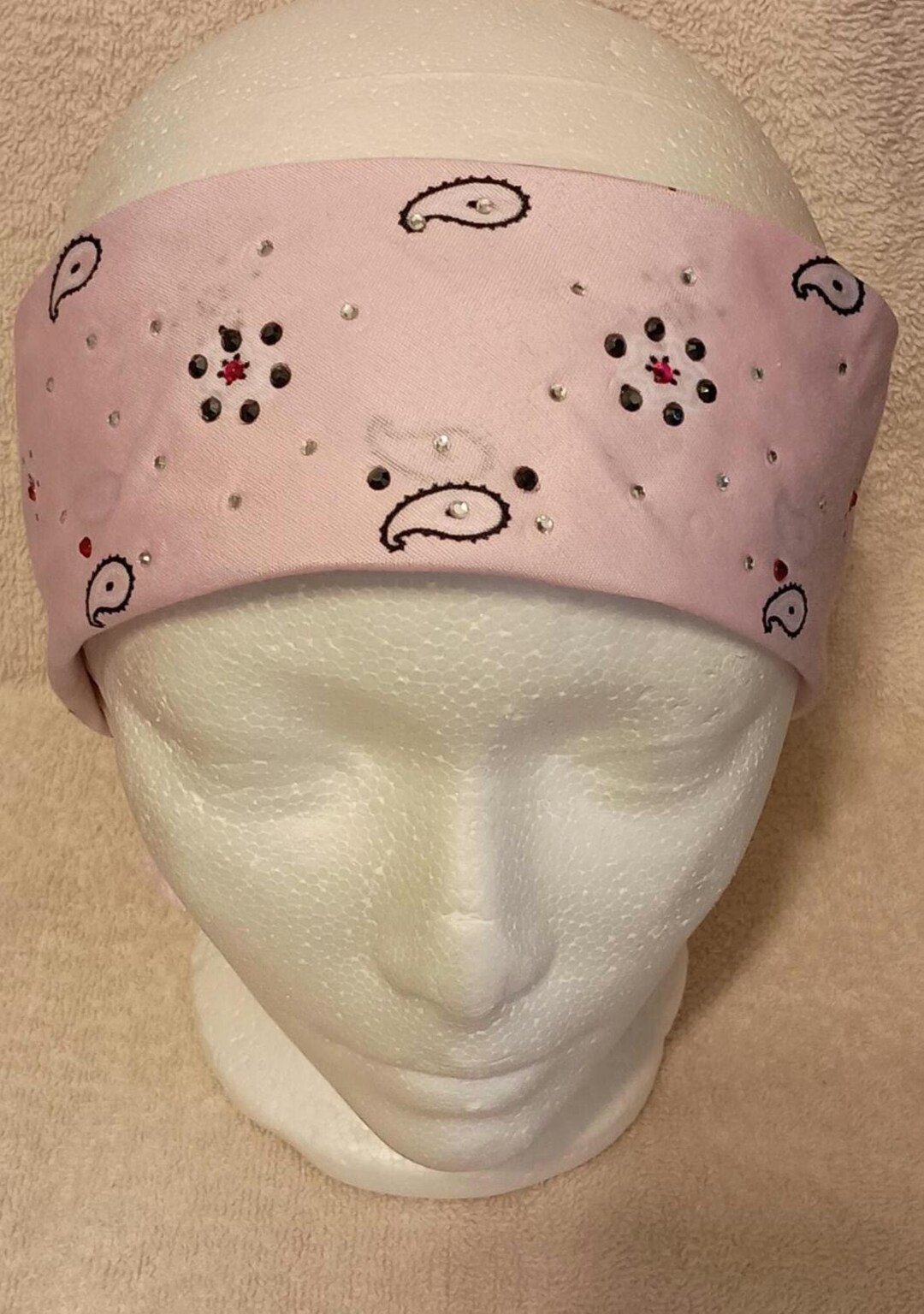 Light Pink Bling Bandana - Etsy