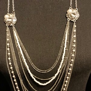 Long Draped Multi Strand Necklace - Etsy