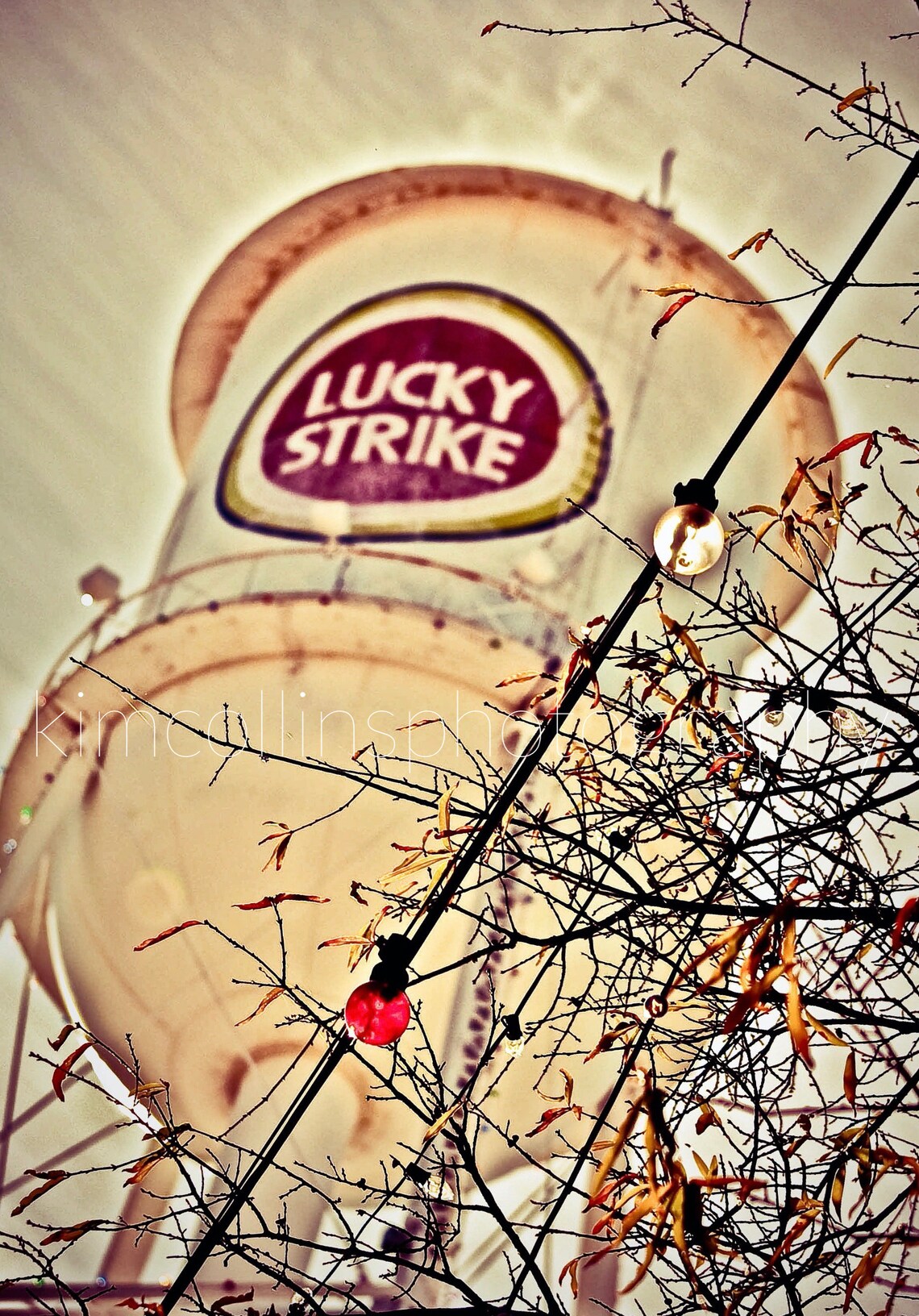 Lucky Strike Lights and Branches-durham, North Carolina-american ...