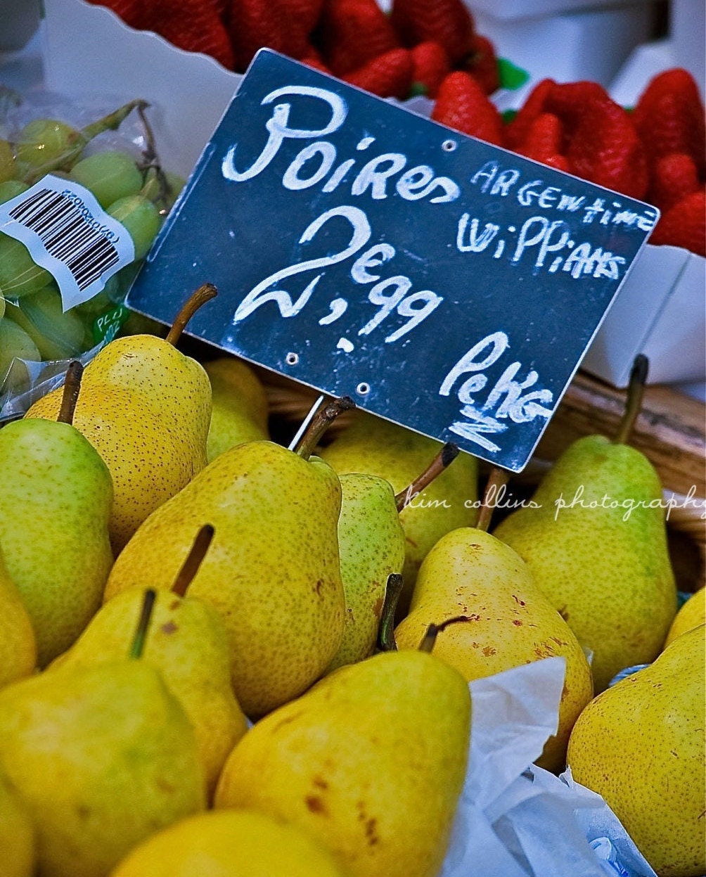 Pears in Paris,poires,fruit Print, Fruit Decor,kitchen Decor, Pears ...