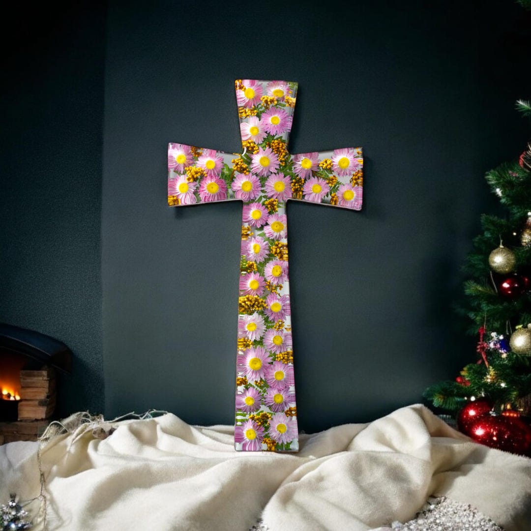 Wall Cross Decor for Home. Handmade Wall Hanging Cross Made With Made ...