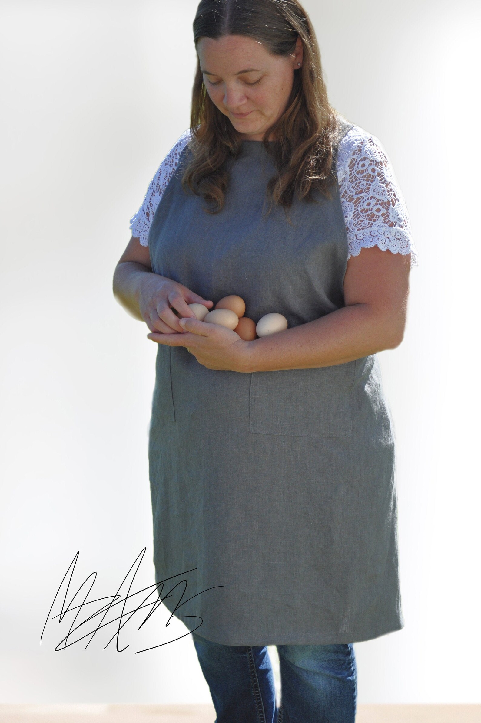 Linen Japanese Apron Smock Apron Adult Youth Child | Etsy