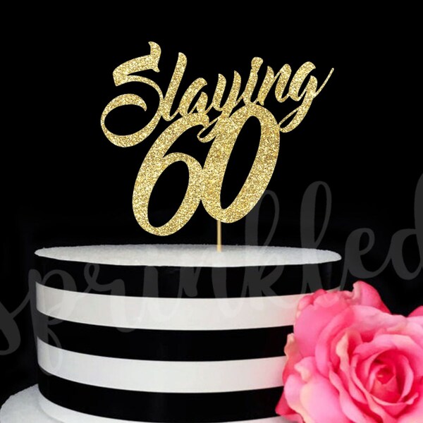60 Cake Topper - Etsy