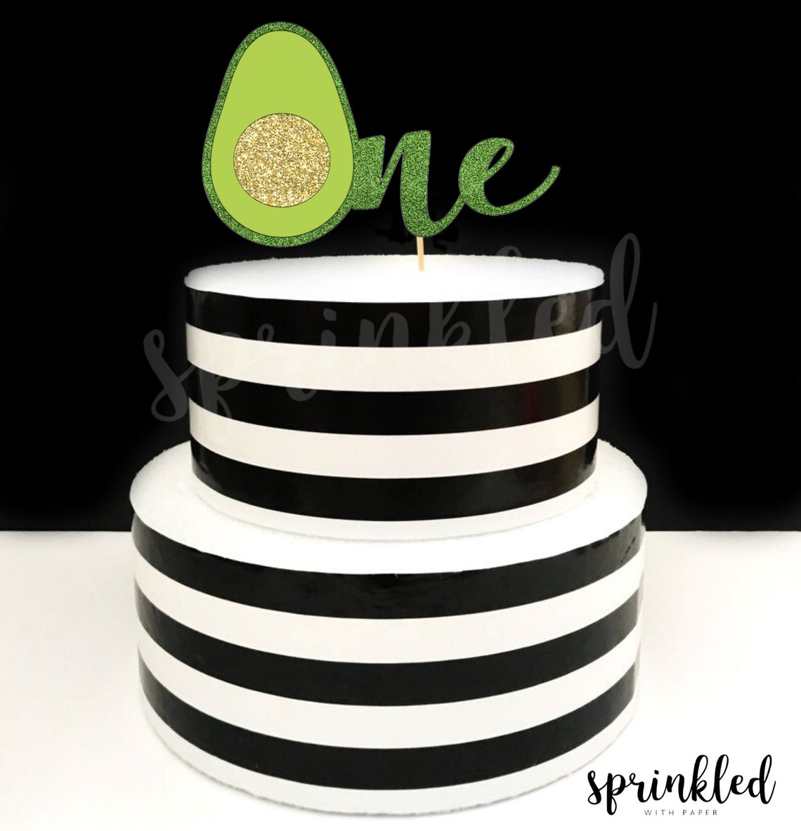 One Cake Topper Avocado Cake Topper First Birthday Cake - Etsy