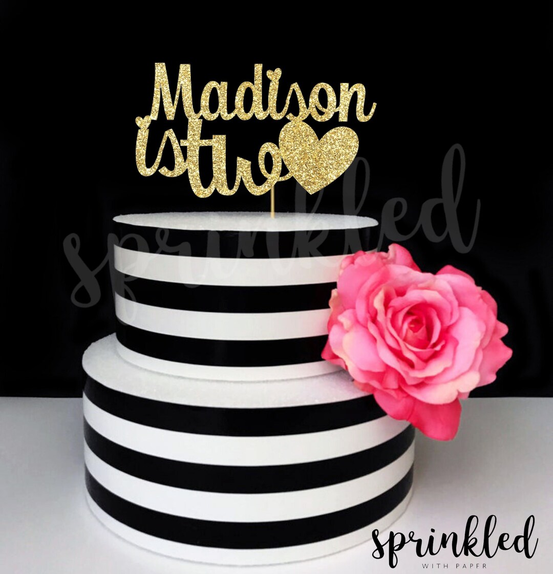 Birthday Cake Topper Valentine's Day Birthday Cake Topper Name Cake ...